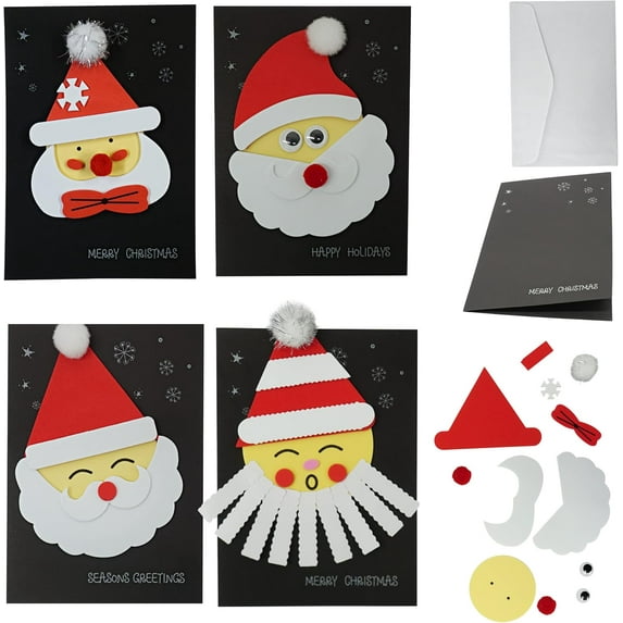 4E's Novelty Card Making Kit for Kids 3+ - DIY Christmas Crafts, 12 pcs ...