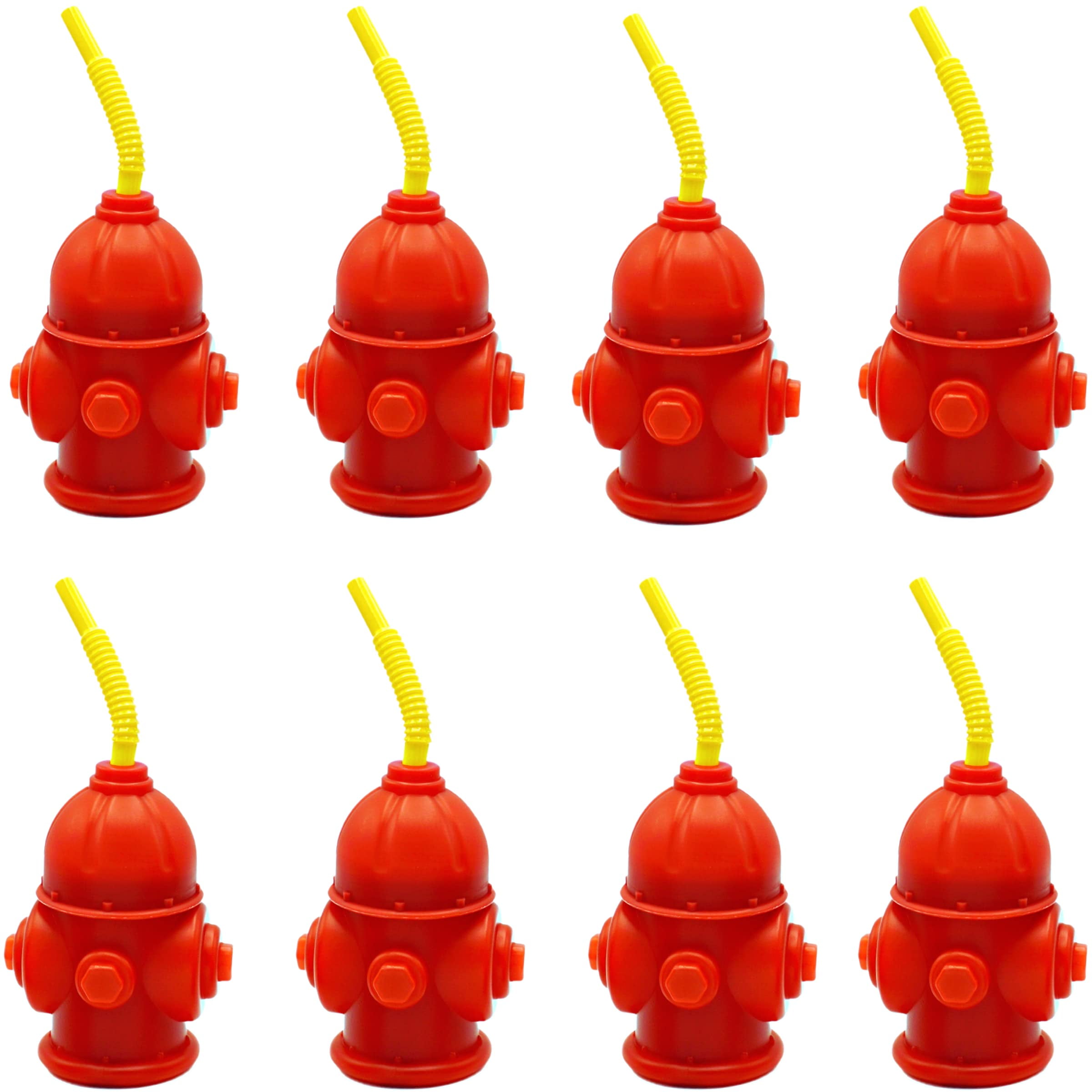 4E's Novelty Fire Hydrant MMF7 Straw Cups With Lids 12oz - for Paw Dog ...