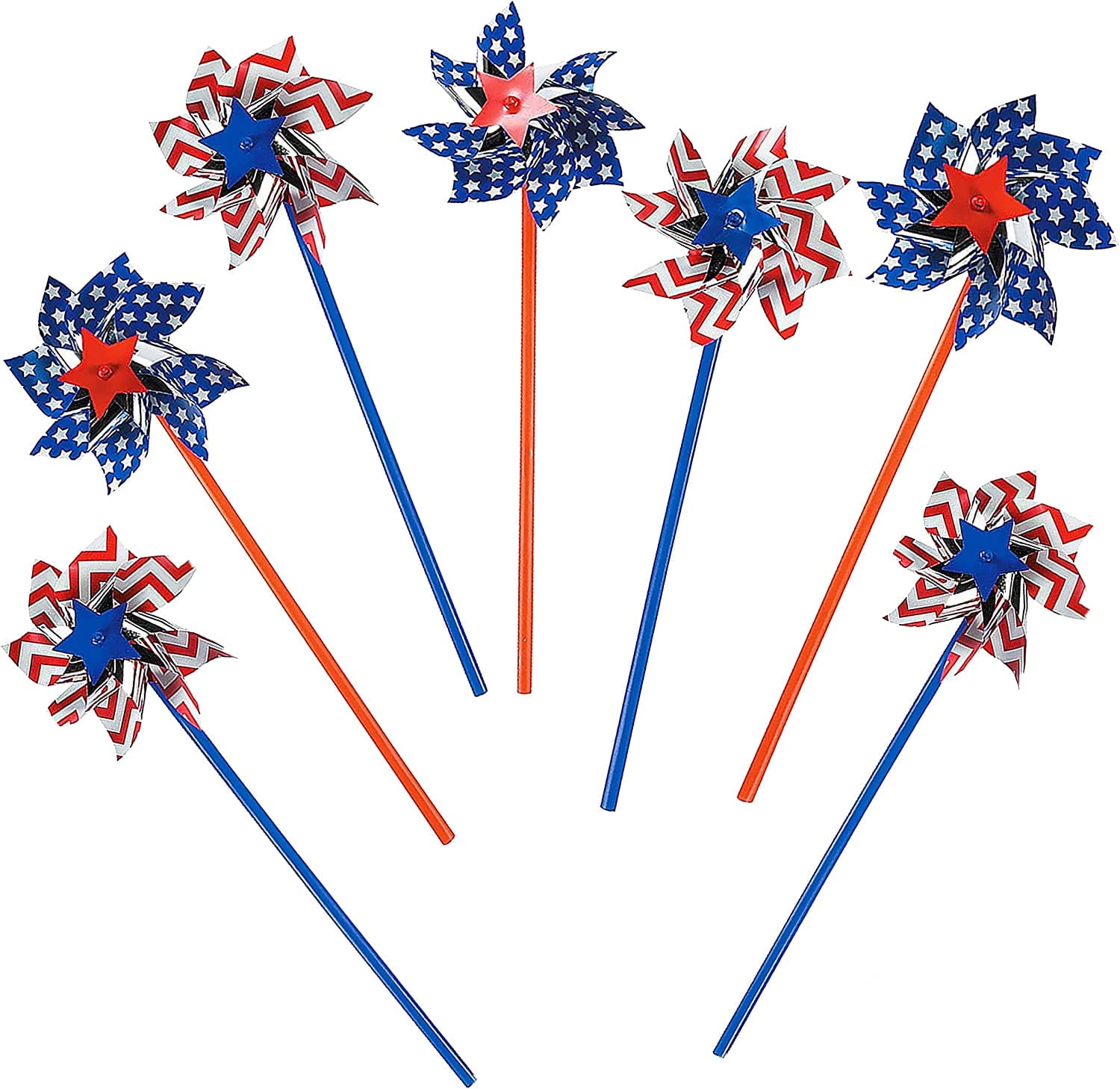 4E's Novelty Patriotic Pinwheels [12 Pack] Party Favors for Kids ...