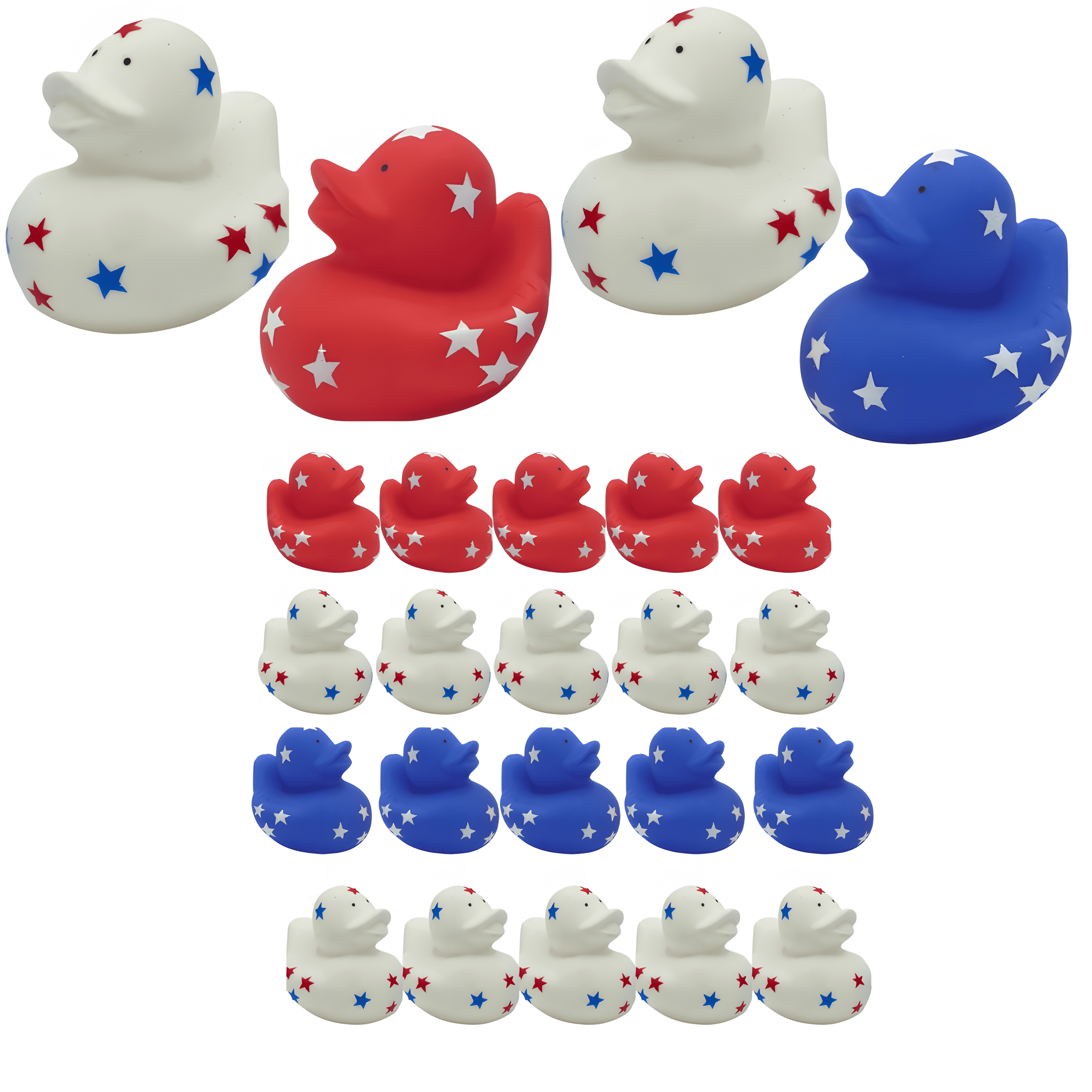 4E's Novelty 24 Pack Patriotic Rubber Ducks, 2" Jeep Ducks for Ducking ...