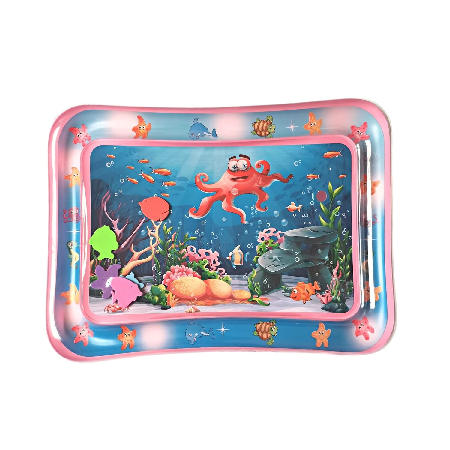 4E's Novelty Water Mat for Babies - Inflatable Tummy Time Water Mat for ...