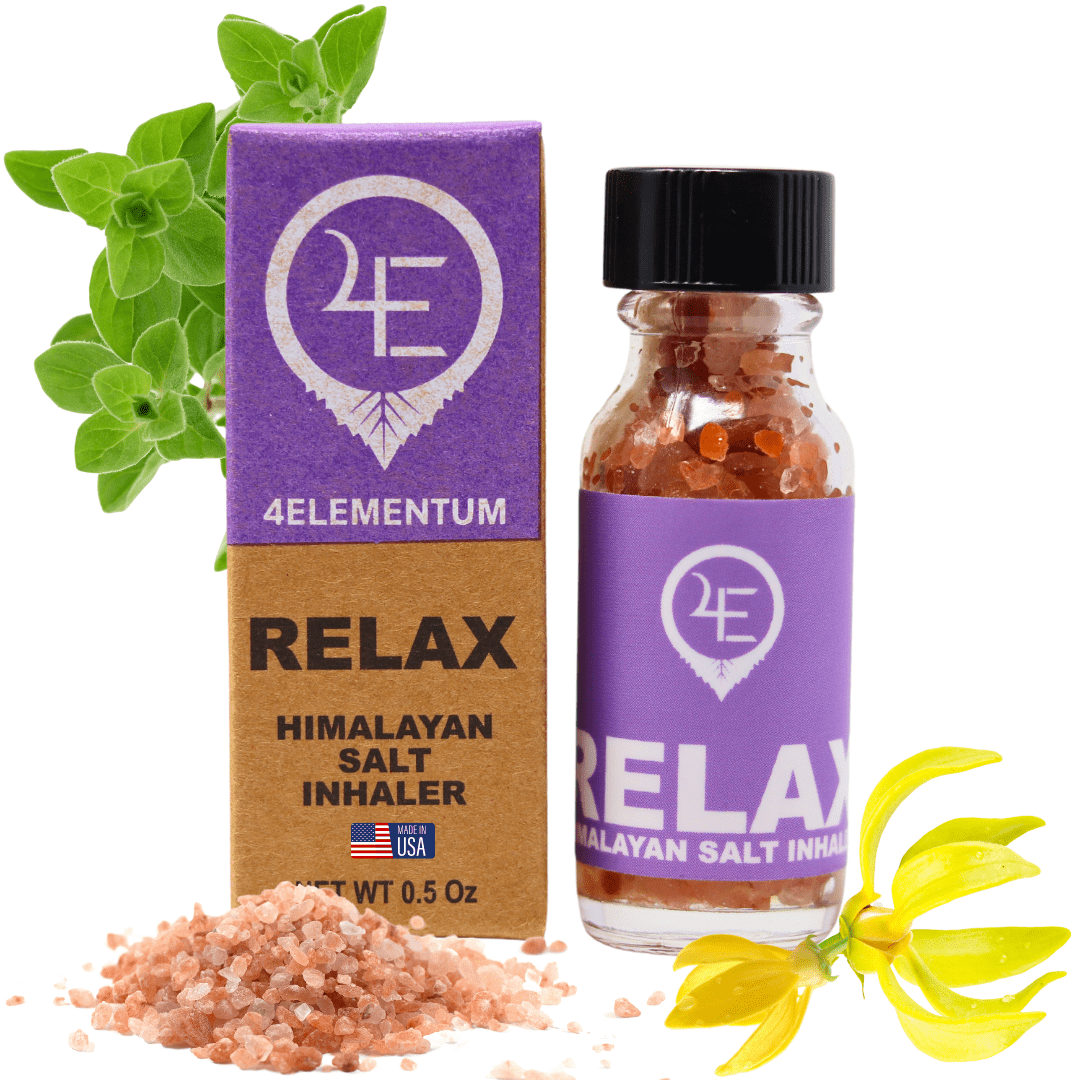 4Elementum Relax Himalayan Salt Nasal Inhaler- Feel Calm, Relief Stress ...