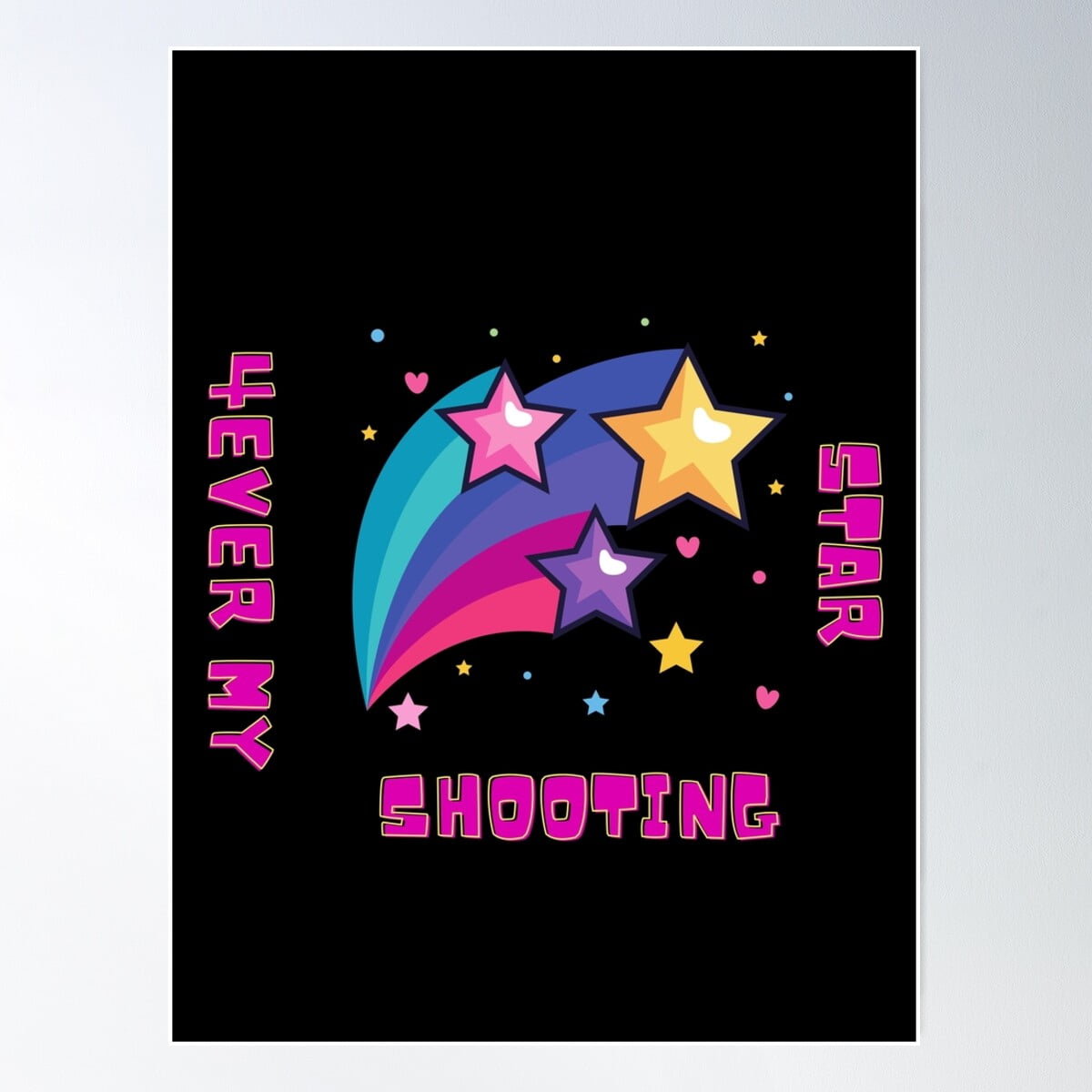 4Ever My Shooting Star Illustrated Digital Design Poster Wall Art ...