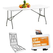 Lifetime 5 Foot Fold-in-Half Camping Folding Table, Indoor/Outdoor ...
