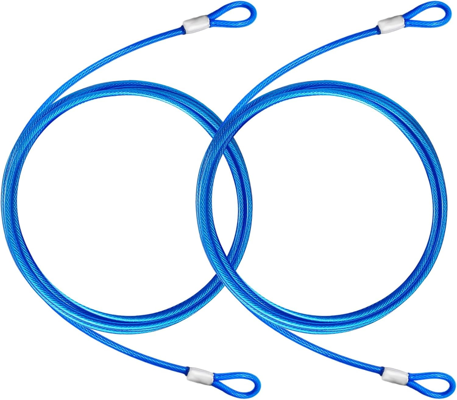 4FT 3/16 Inch (4.8mm) Outdoor Steel Security Cable - Flexible Double Loop Safety Cable for ...