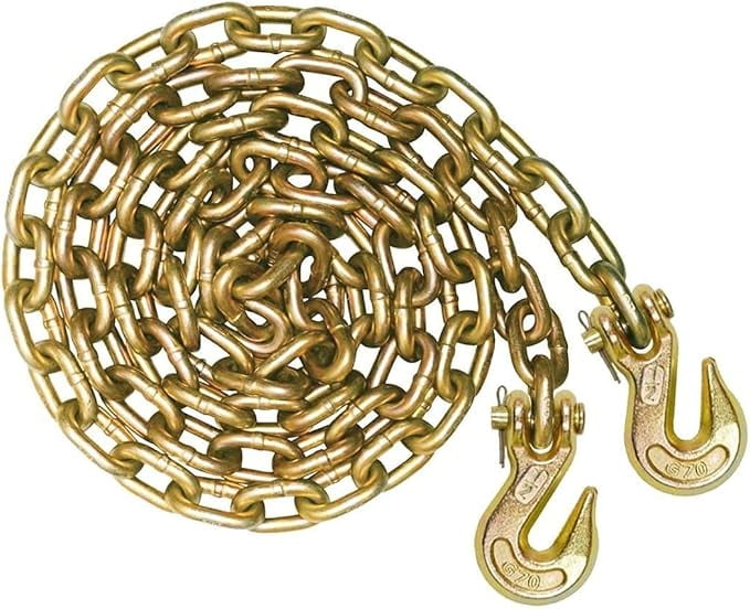 4FT, 3/8" Classic Grade 70 Standard Duty Safety Chain with Clevis Grab ...