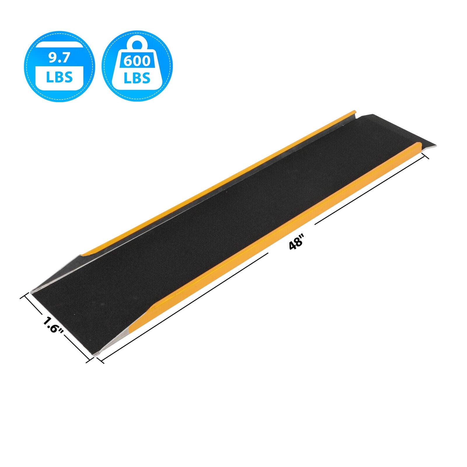 4FT 48"L Aluminum Multi-Folding Wheelchair Ramp Scooter Mobility ...