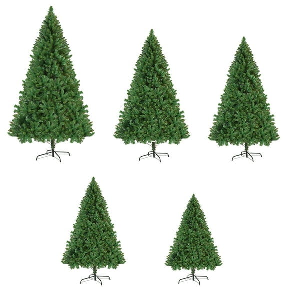 4FT/5FT/6FT/7FT/8FT Artificial Christmas Tree with X-Shaped Iron Stand ...