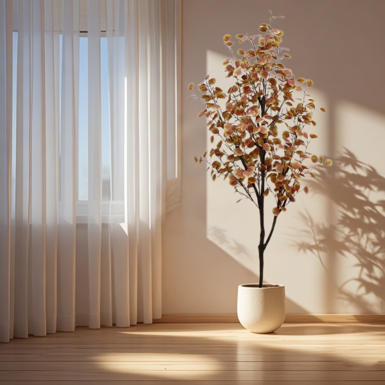 4FT/5FT/6FT Fall Eucalyptus Tree,Artificial Autumn Tree,Artificial ...