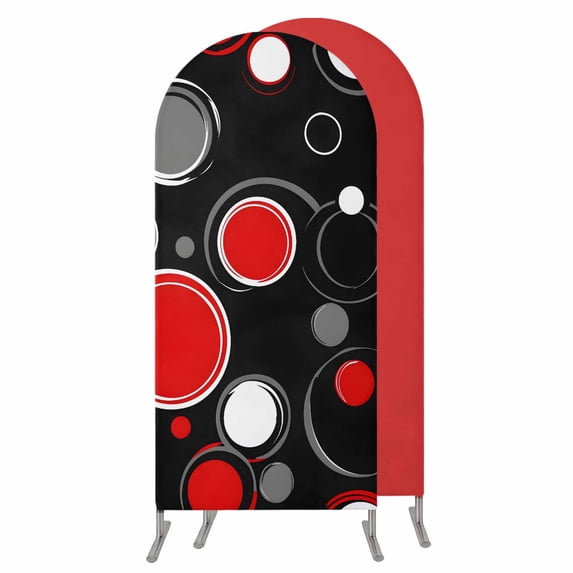 4FT Arch Backdrop Covers, Abstract Black Wedding Arch Cover Stretchy ...