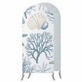4FT Arch Backdrop Covers, Blue Coastal Wedding Arch Cover Stretchy ...