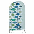4FT Arch Backdrop Covers, Blue Fishes Wedding Arch Cover Stretchy ...