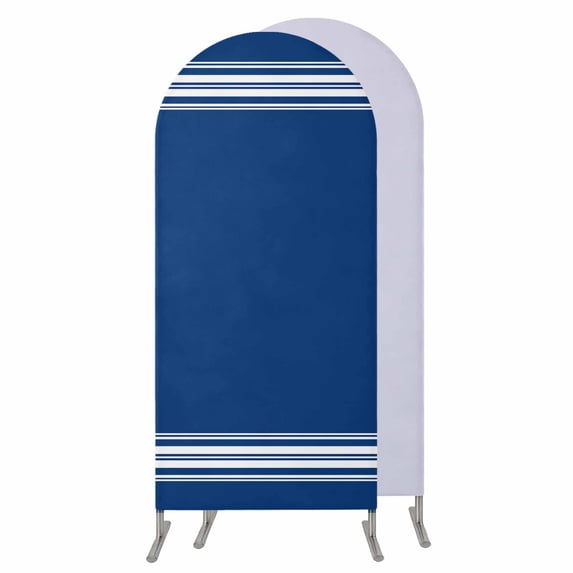 4FT Arch Backdrop Covers, Blue Striped Wedding Arch Cover Stretchy ...