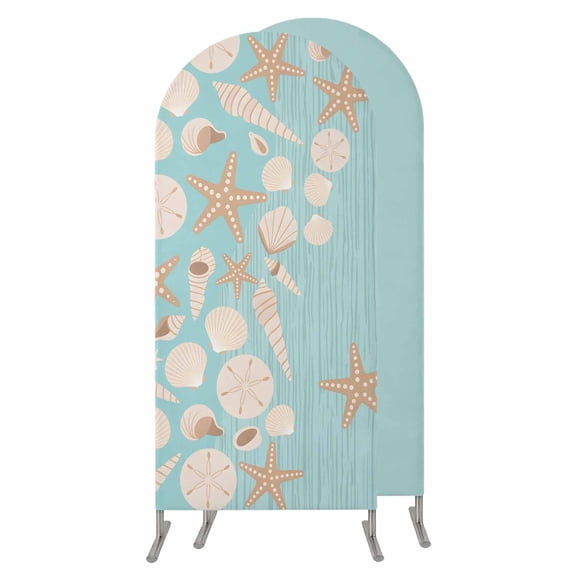 4FT Arch Backdrop Covers, Blue Summer Starfish Wedding Arch Cover ...