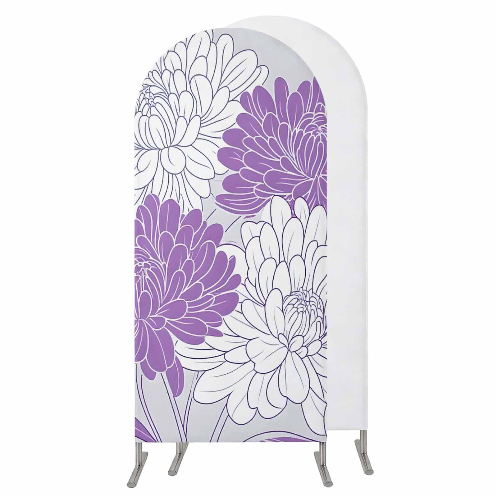 4FT Arch Backdrop Covers, Botanical Floral Wedding Arch Cover Stretchy ...