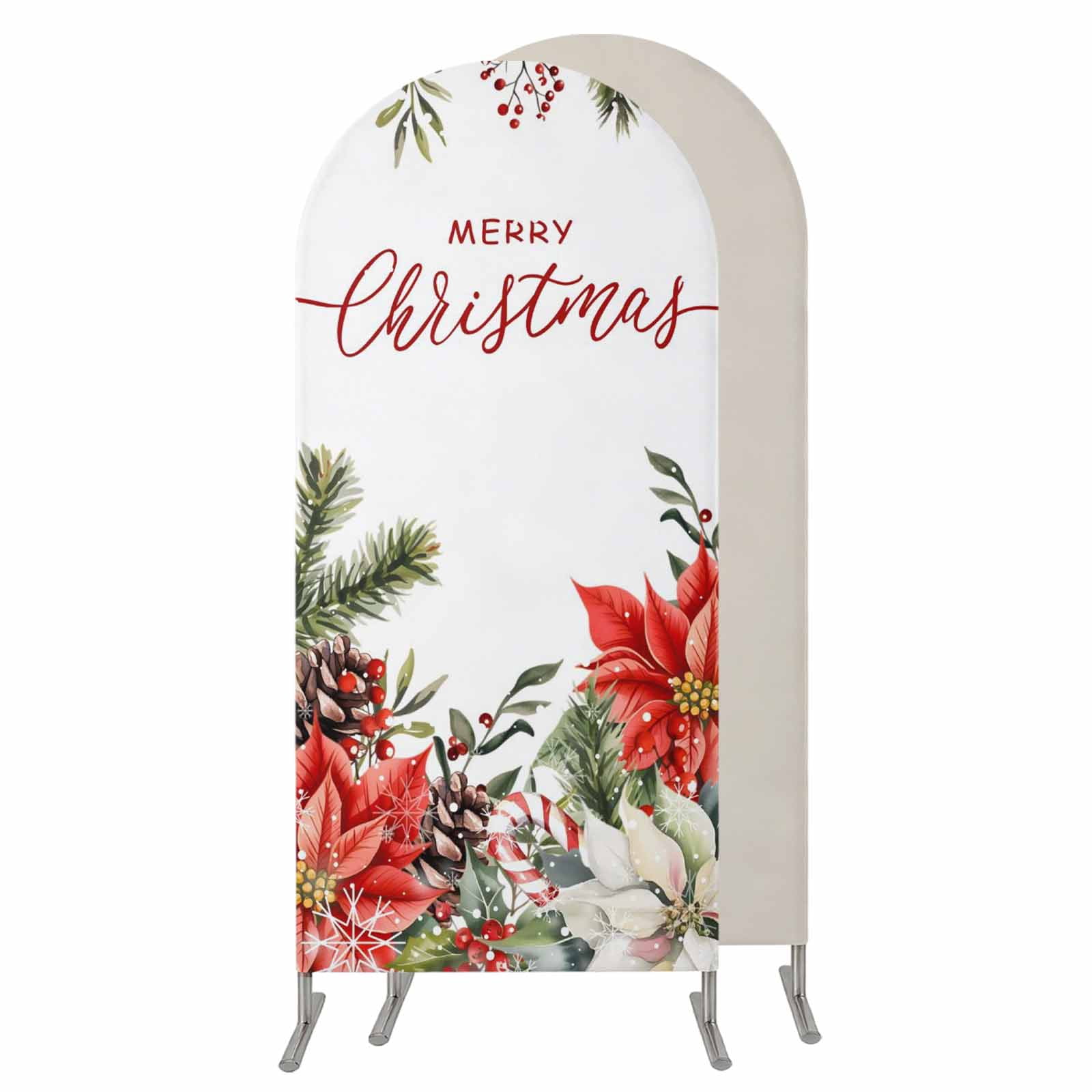 4FT Arch Backdrop Covers, Christmas Wedding Arch Cover Stretchy, Winter ...