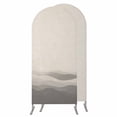 4FT Arch Backdrop Covers, Grey Beige Ombre Wedding Arch Cover Stretchy ...