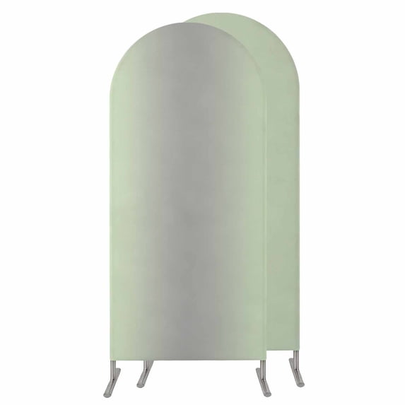 4FT Arch Backdrop Covers, Light Green Grey Ombre Wedding Arch Cover ...
