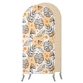 4FT Arch Backdrop Covers, Orange Floral Fall Wedding Arch Cover ...