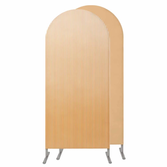 4FT Arch Backdrop Covers, Orange Striped Wedding Arch Cover Stretchy ...