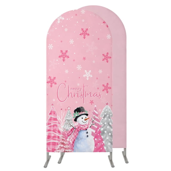 4FT Arch Backdrop Covers, Pink Christmas Wedding Arch Cover Stretchy ...