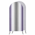 4FT Arch Backdrop Covers, Purple Grey Wedding Arch Cover Stretchy, Gray ...
