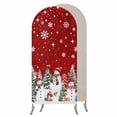 4FT Arch Backdrop Covers, Red Christmas Wedding Arch Cover Stretchy ...