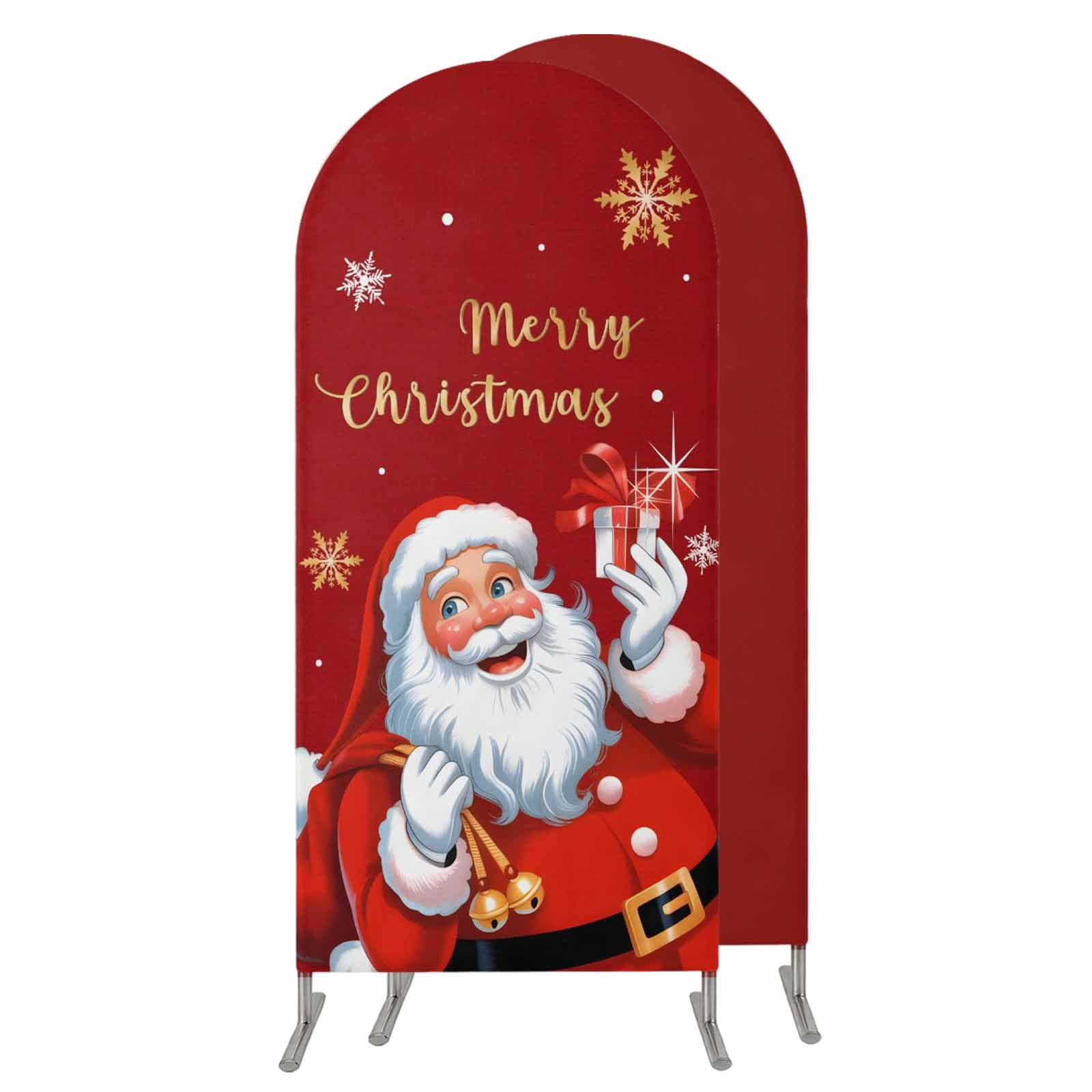 4FT Arch Backdrop Covers, Red Santa Christmas Wedding Arch Cover ...