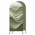 4FT Arch Backdrop Covers, Sage Green Striped Wedding Arch Cover ...