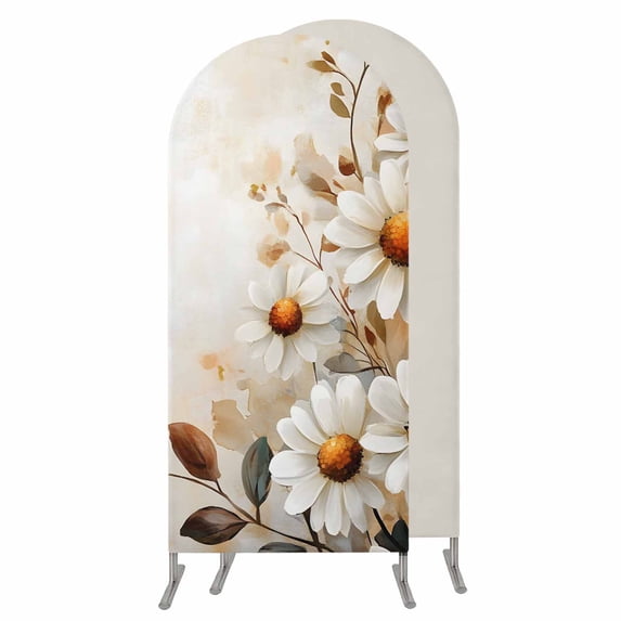 4FT Arch Backdrop Covers, Spring Floral Wedding Arch Cover Stretchy ...