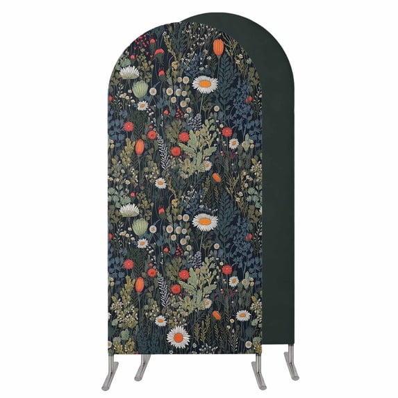 4FT Arch Backdrop Covers, Spring Floral Wedding Arch Cover Stretchy ...