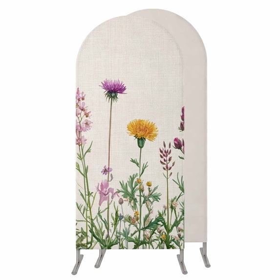 4FT Arch Backdrop Covers, Spring Flowers Wedding Arch Cover Stretchy ...
