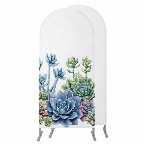 4FT Arch Backdrop Covers, Spring Succulent Wedding Arch Cover Stretchy ...