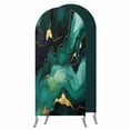 4FT Arch Backdrop Covers, Teal Marble Wedding Arch Cover Stretchy ...