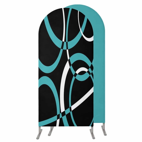 4FT Arch Backdrop Covers, Turquoise Geometric Wedding Arch Cover ...