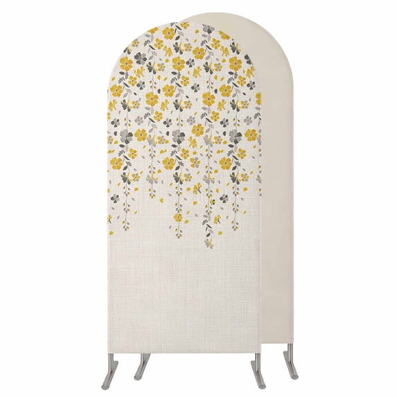 4FT Arch Backdrop Covers, Weeping Flowers Wedding Arch Cover Stretchy ...