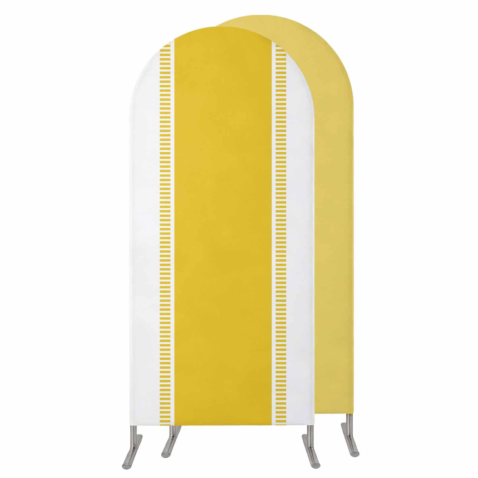 4FT Arch Backdrop Covers, Yellow Geometric Wedding Arch Cover Stretchy ...