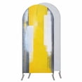 4FT Arch Backdrop Covers, Yellow Grey Wedding Arch Cover Stretchy, Oil ...