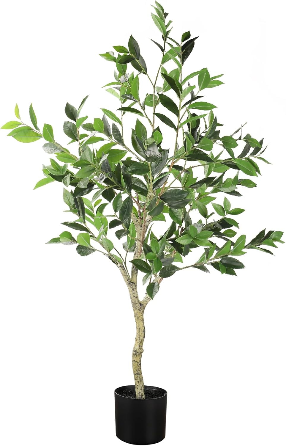 4FT Artificial Bay Laurel Tree Fake Bay Plant with Lifelike Leaves Faux ...