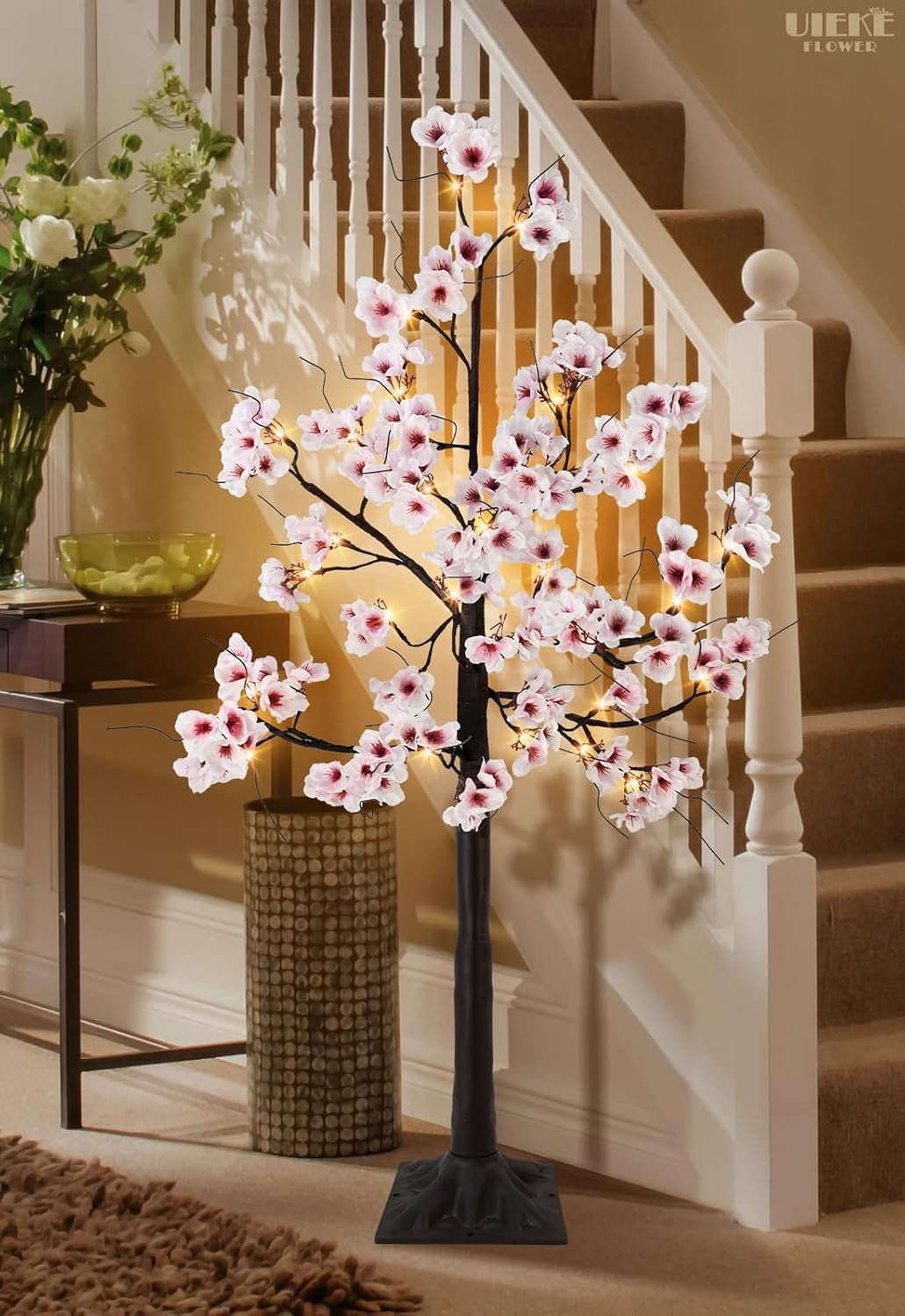 4FT Cherry Tree with 48 Fairy Lights - Warm White - Walmart.com