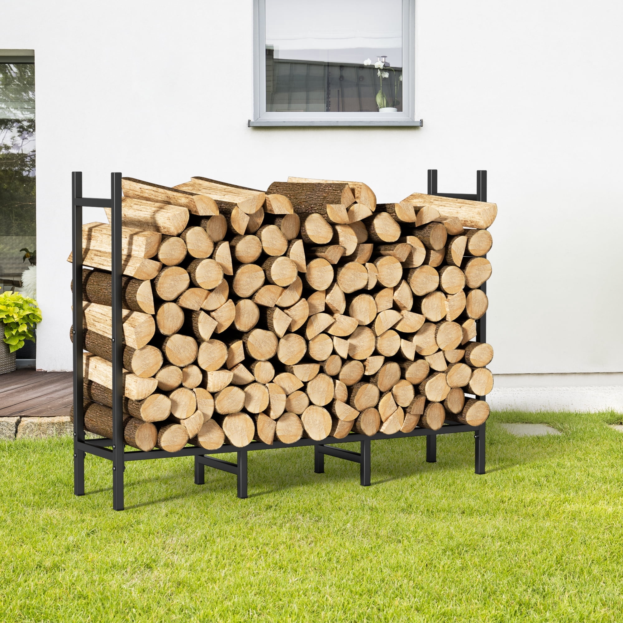 OLOV, Firewood Log Rack, 4FT, Heavy Duty Adjustable Steel - Walmart.com