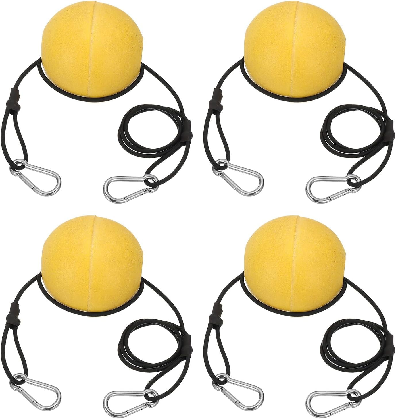 4FT Float Rope Tow Line, 4 Set Heavy Duty Buoy Ball Float Leash with ...