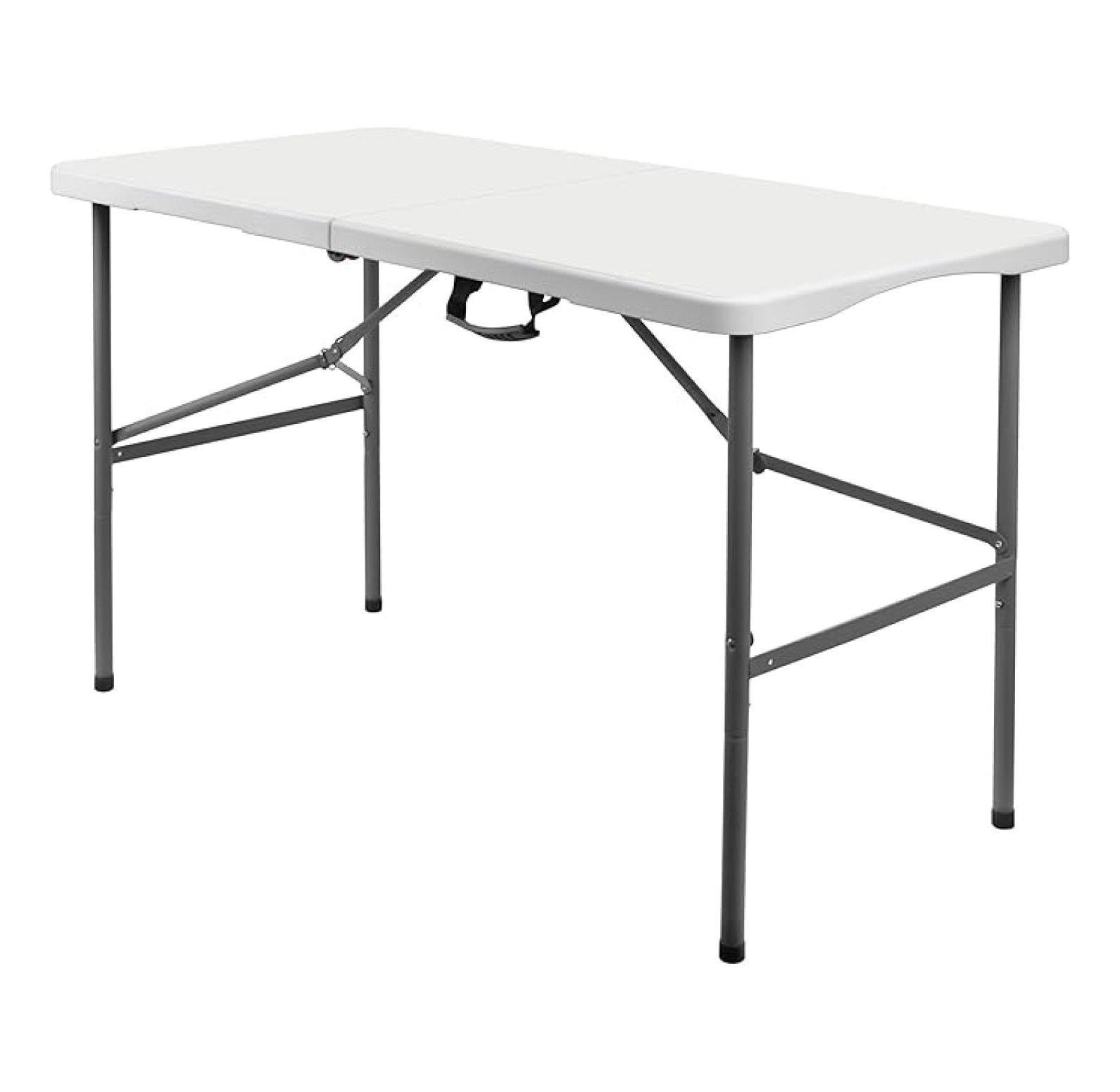 4FT Folding Table, Heavy Duty Plastic Table, Portable Folding Workbench ...