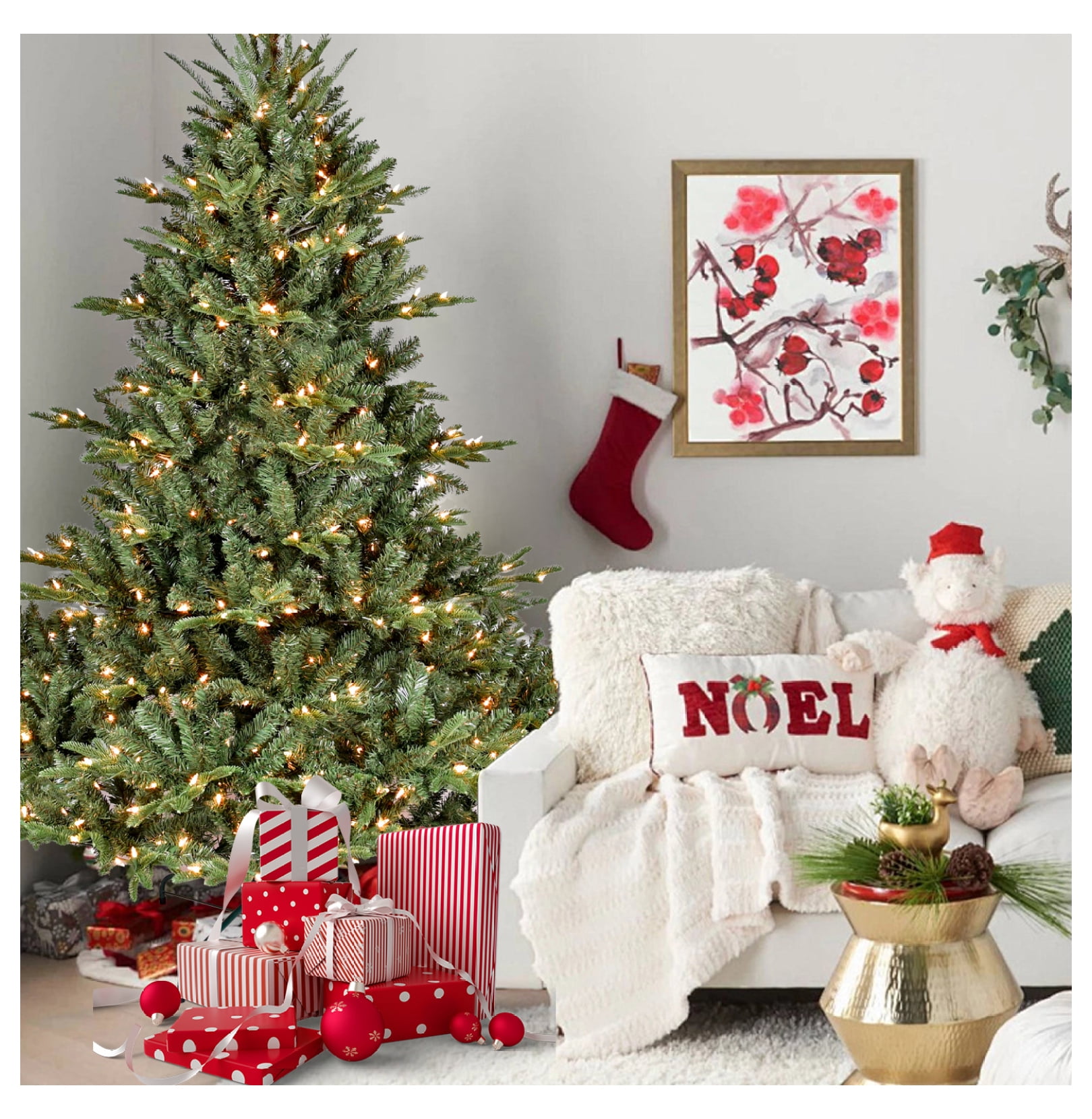 4FT Full-Shape Christmas Tree with 150 UL Lights – PE/PVC Mixed ...