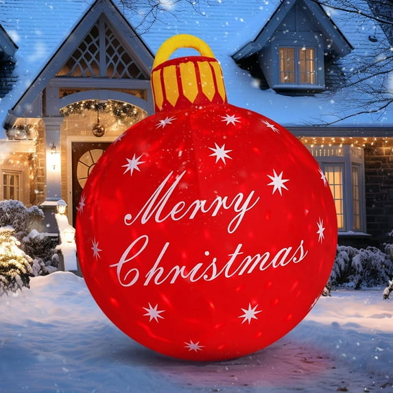 4FT Giant Merry Christmas Inflatables Outdoor Decorations Blow Up Cute ...