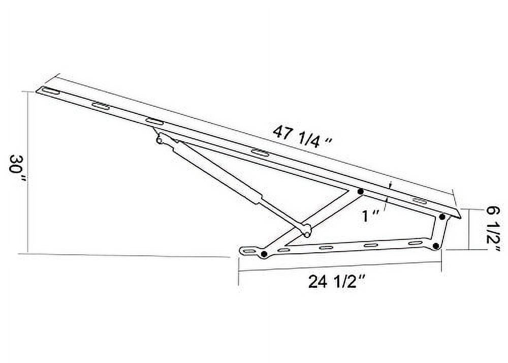4FT Hydraulic Bed Lift Mechanisms for Sofa Bed Box Storage Space Saving ...