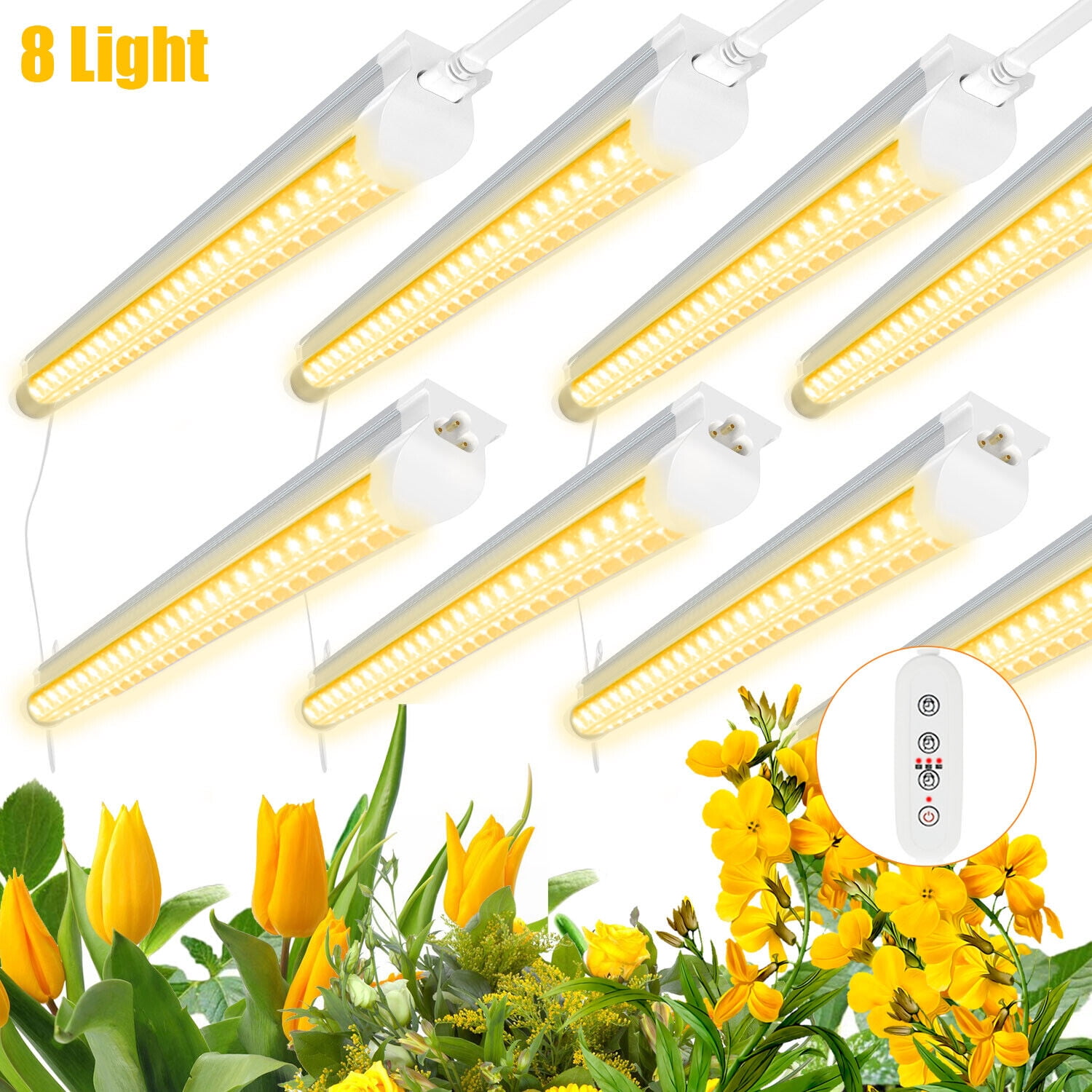 4FT Integrated LED Grow Light, Full Spectrum Plant Growing Lamp With ...