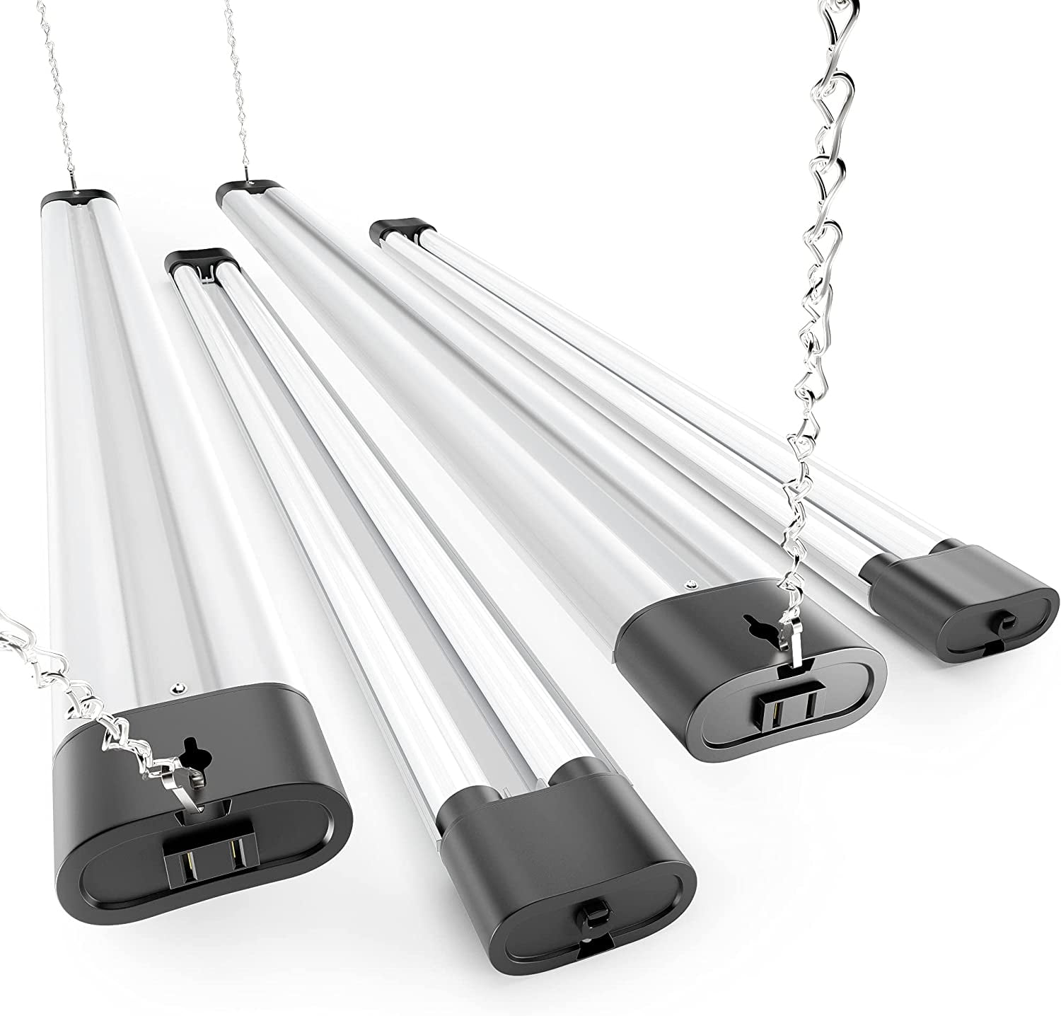 4FT LED Shop Lights with Reflector, 4-Pack Linkable 5000K Daylight ...