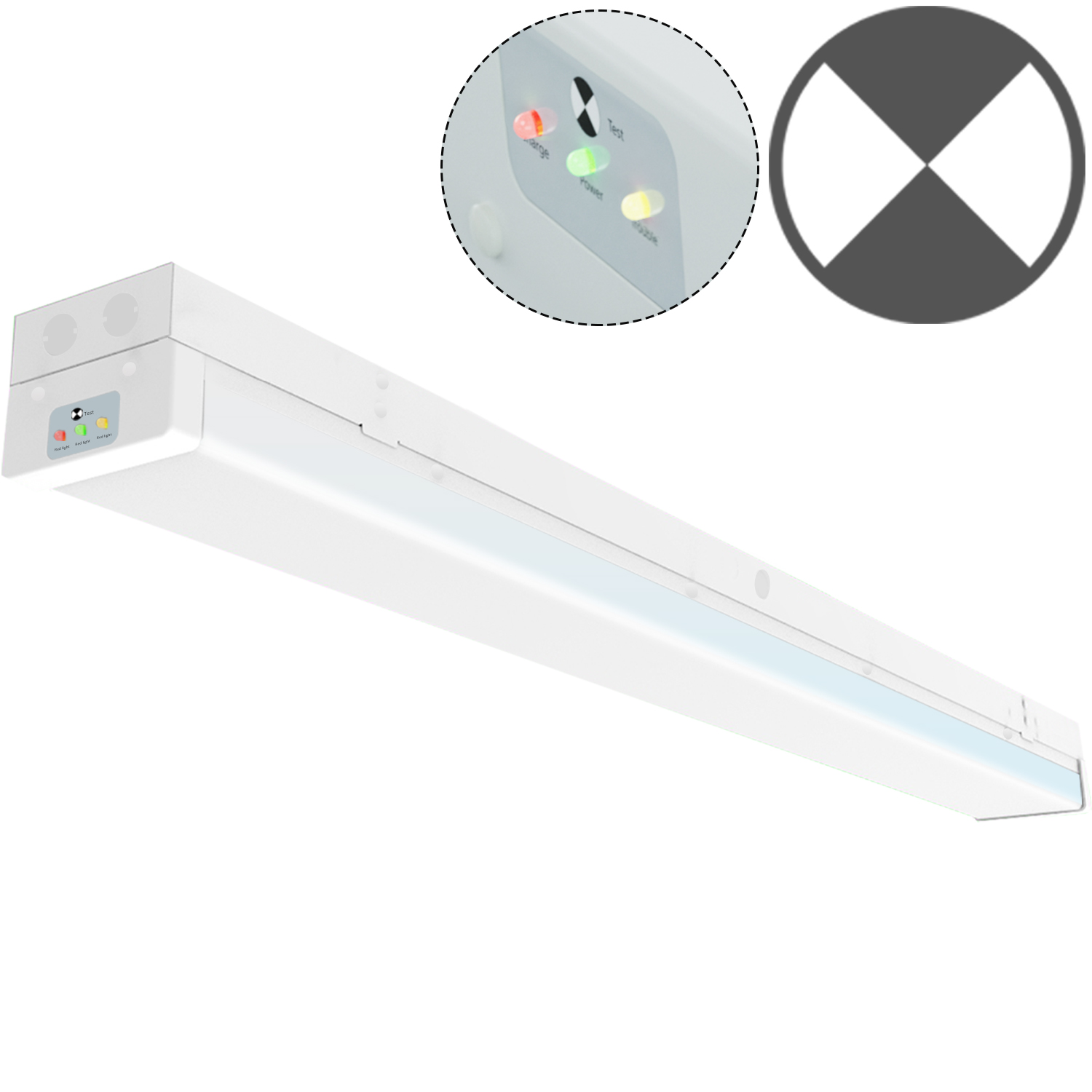 4FT LED Wraparound Emergency Stairwell Light, 2 Watt Selectable, 20W ...