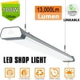 4FT Linkable LED Shop Light 100W 13000 Lumen Ceiling Tube Fixture 5000K ...